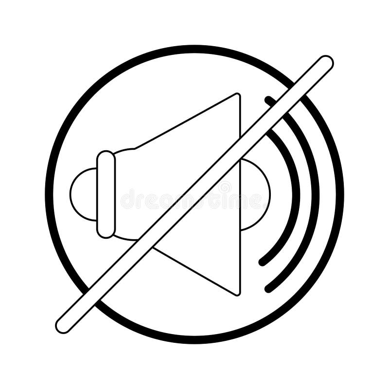 Volume Stod Rond Symbool in Zwart-wit Vector Illustratie - Illustration ...