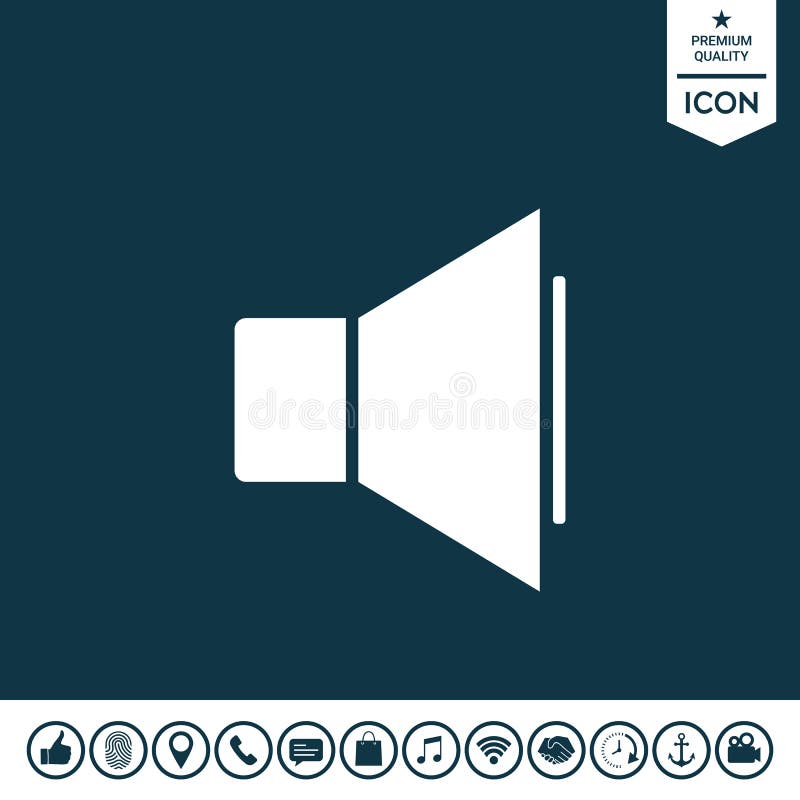 Volume symbol icon stock vector. Illustration of interface - 107034518