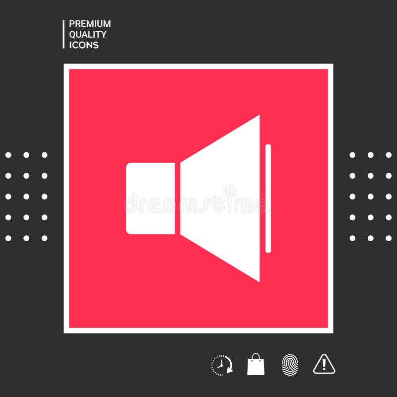 Volume symbol icon stock vector. Illustration of simple - 108830671