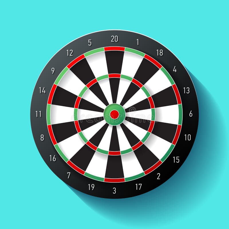 Volume Target Icon in Flat Style on Color Background. Darts Game Stock ...