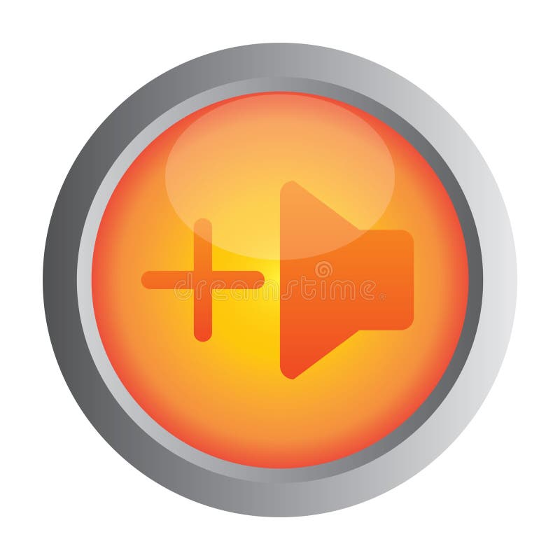 Volume Up Button. Vector Illustration Decorative Design Stock Vector ...