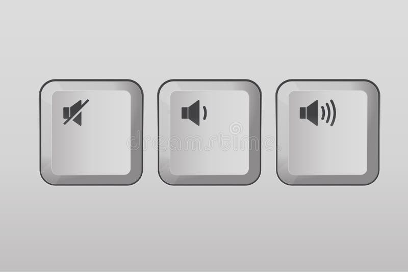 Volume Up, Volume Down, Mute Keyboard Stock Vector - Illustration of ...