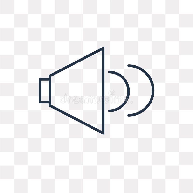 Volume Vector Icon Isolated on Transparent Background, Linear Volume ...