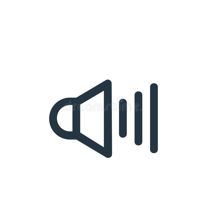 Volume Vector Icon Isolated on White Background. Outline, Thin Line ...