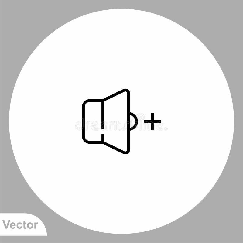 Volume Vector Icon Sign Symbol Stock Vector - Illustration of curve ...