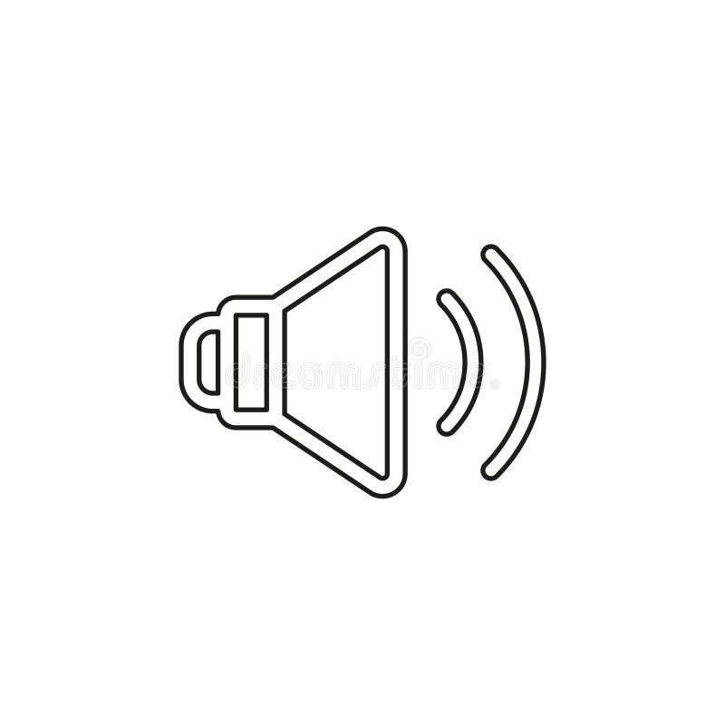 Volume vector icon stock vector. Illustration of graphic - 155436426