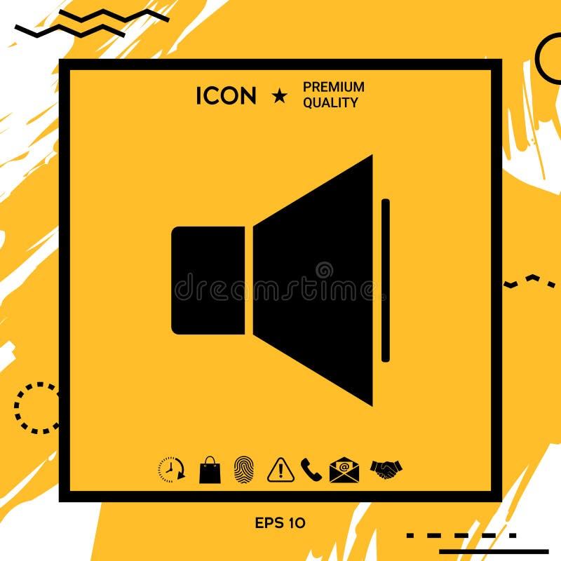 Volume symbol icon stock vector. Illustration of interface - 105925747