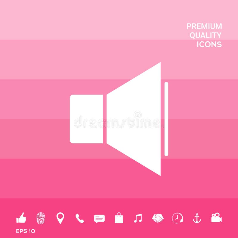 Volume icon symbol stock vector. Illustration of modern - 116298358