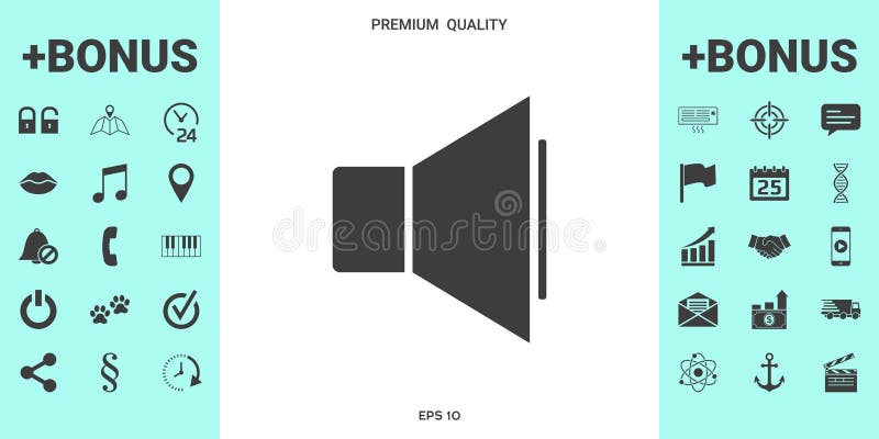 Volume icon symbol stock vector. Illustration of audio - 123479515