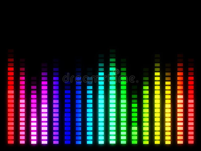 Colección De Espectro De Volumen. Efecto De Intervalo De Audio ...