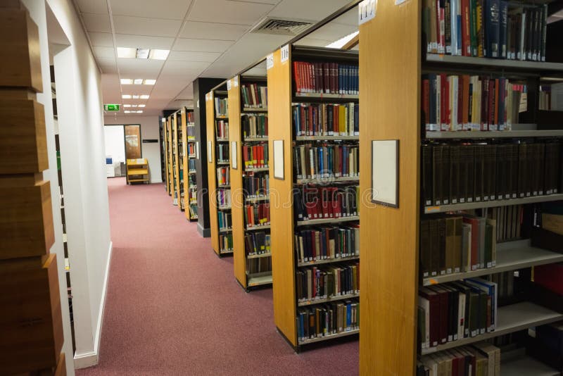 Volumes of Books on Bookshelf in Library Stock Photo - Image of ...