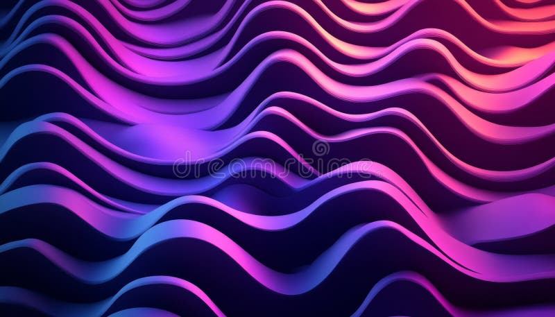 Volumetric Abstract Wave Lines Gradient Transition Royal Blue ...