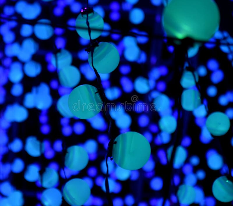 A Volumetric Array of Blue LED Light Spheres Stock Image - Image of ...