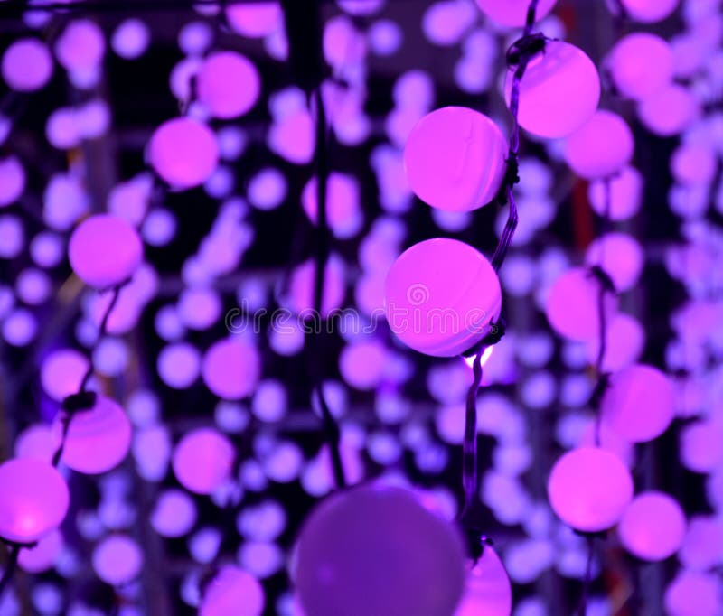 A Volumetric Array of Purple LED Light Spheres Stock Photo - Image of ...