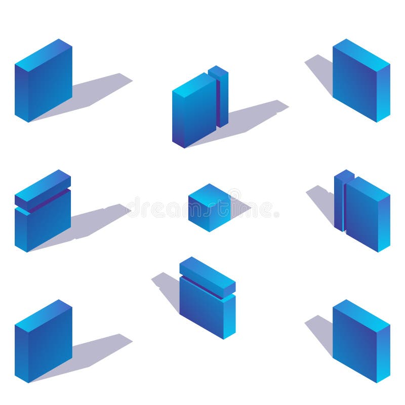 I Letter Isometric 3d Style Shadow Stock Illustrations – 12 I Letter ...