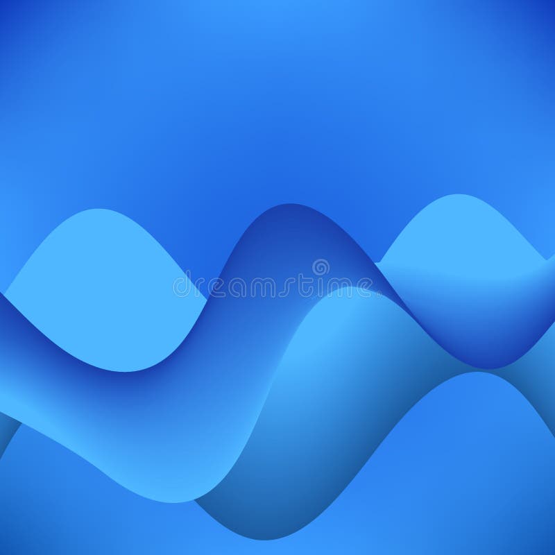 Volumetric 3D Wave in Blue. Background. Design Element. Eps 10 Stock ...