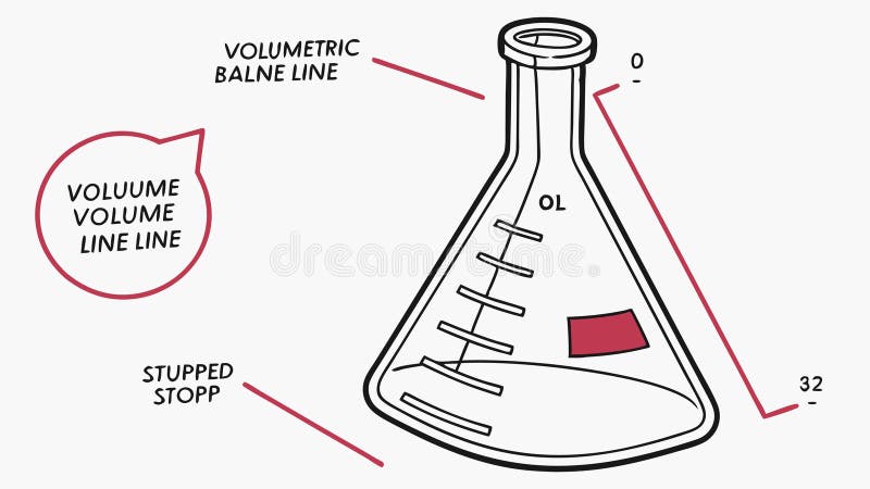 Volumetric Flask Vector Outline Illustration, Precise Science Labware ...