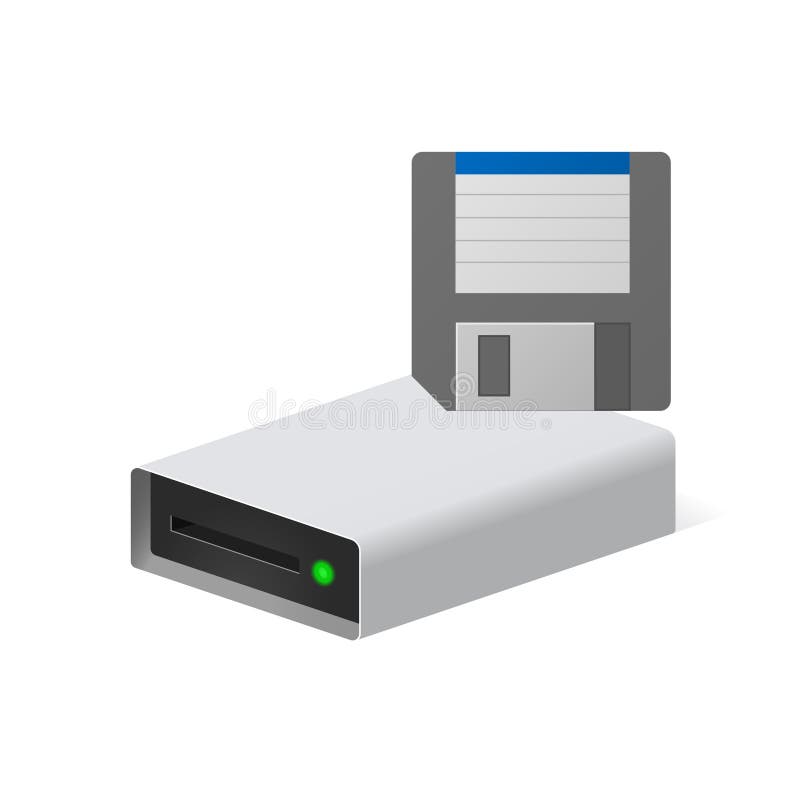 Volumetric Floppy Disk and Disk Drive for Personal Computer Stock ...