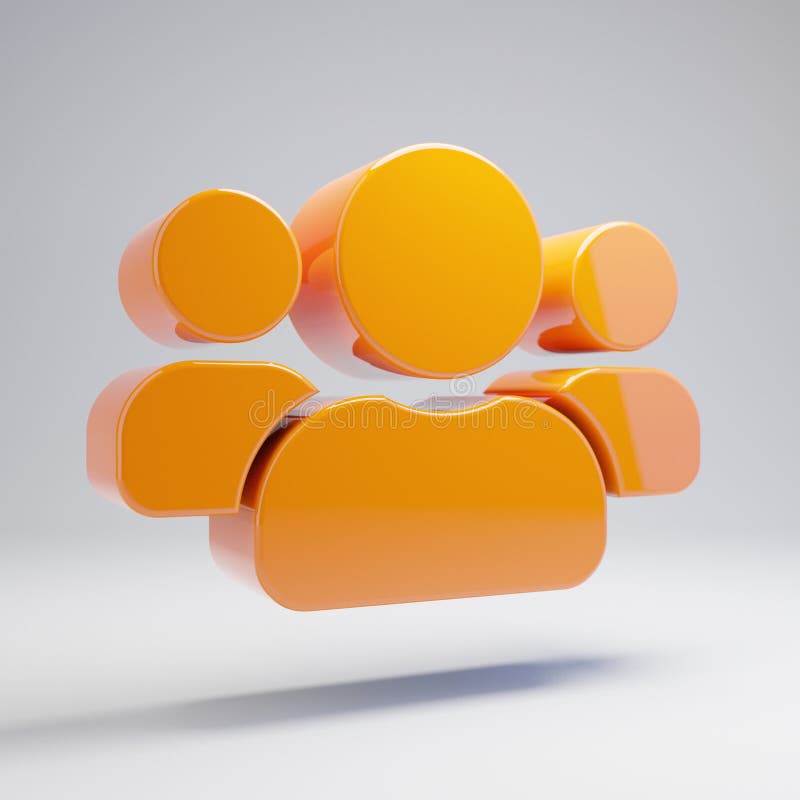 Orange Users Group Icon Isolated on Green Background. Group of People ... Orange Users Group Icon Isolated on Green Background. Group of People ...