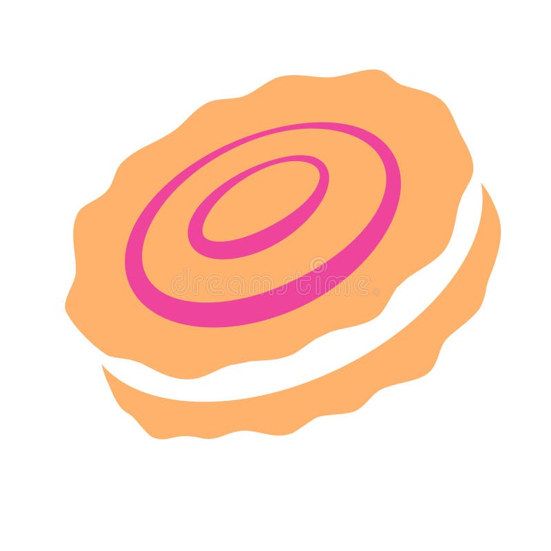 Biscuits. Shortbread. Round Shape with Decoration. Stock Vector ...