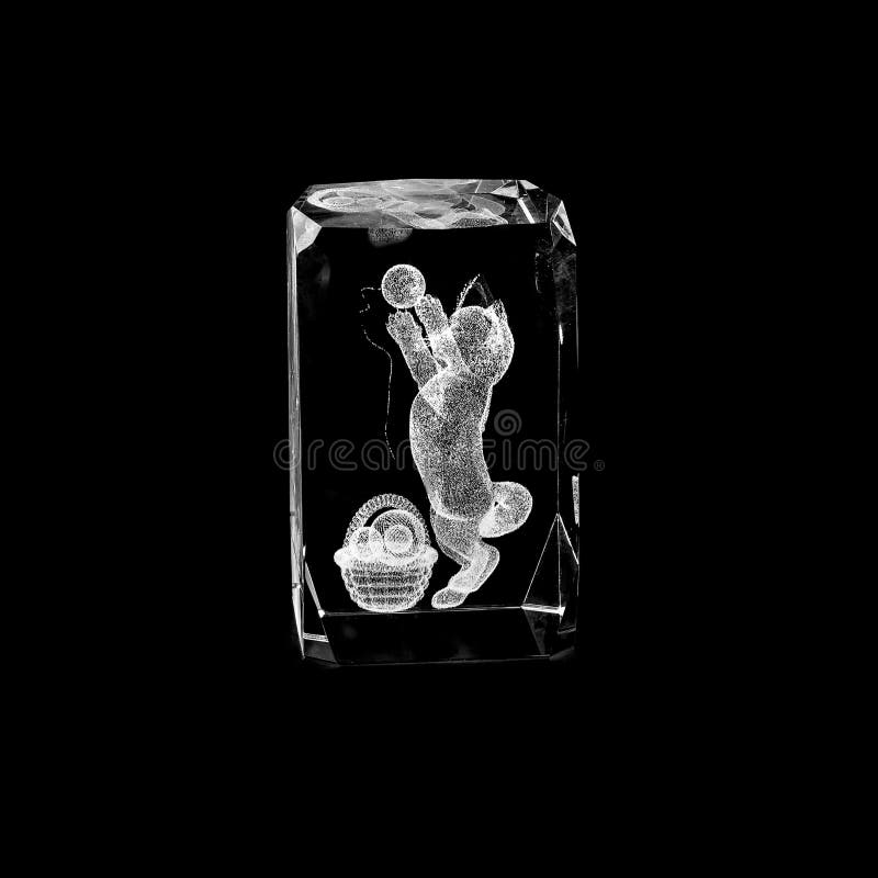 Volumetric Laser Engraving Inside the Glass. Stock Image - Image of ...