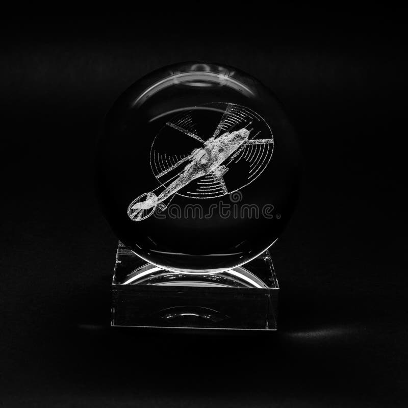 Volumetric Laser Engraving Inside the Glass. Stock Image - Image of ...