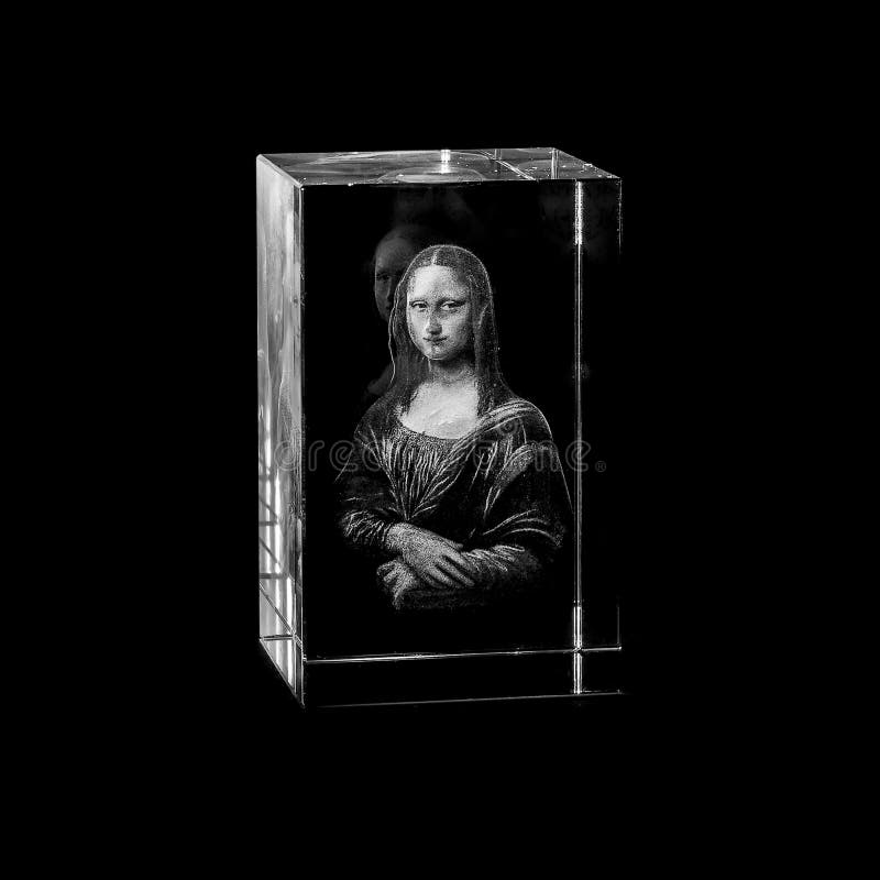 Volumetric Laser Engraving Inside the Glass. Stock Image - Image of ...