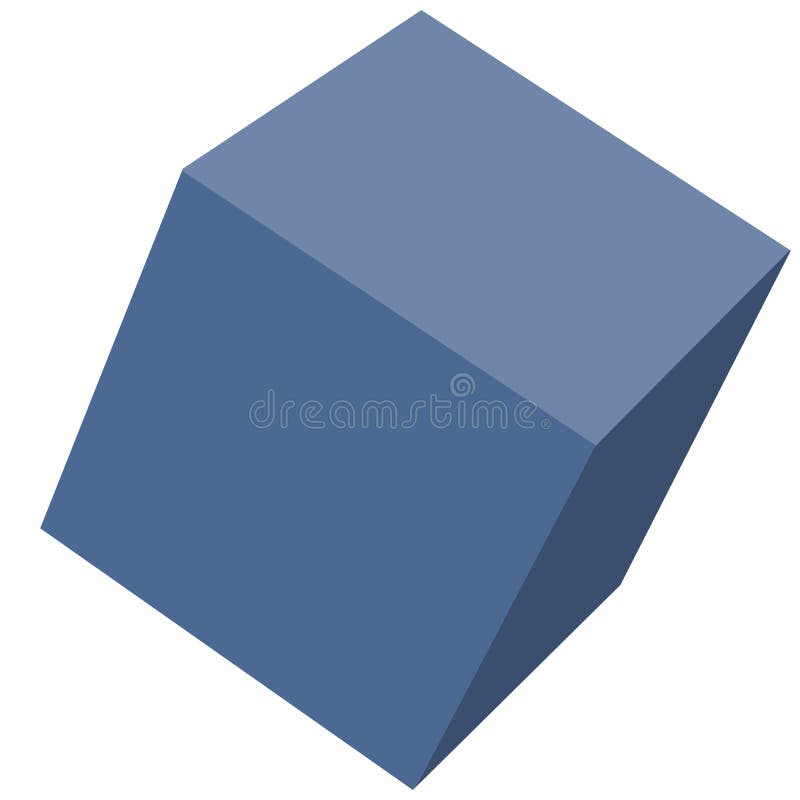 Volumetric Polygon in Blue Color, Isolated Object on White Background ...