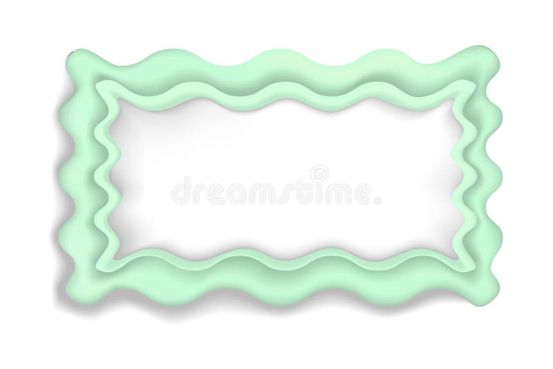 Volumetric Rectangular Wavy Frame with an Empty Space in the Center ...