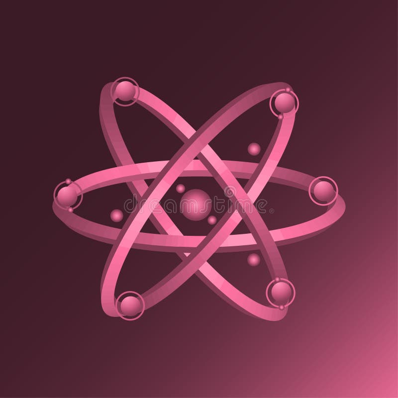 Volumetric Sign Atom. Design Element. Vector Illustration Stock Vector ...