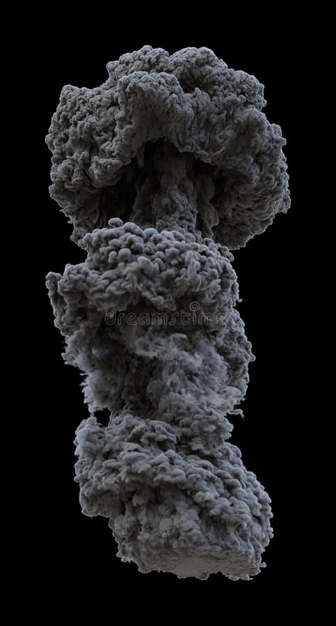 Volumetric Smoke Cloud Resembling Explosion Stock Image - Image of background, cloud: 352279999