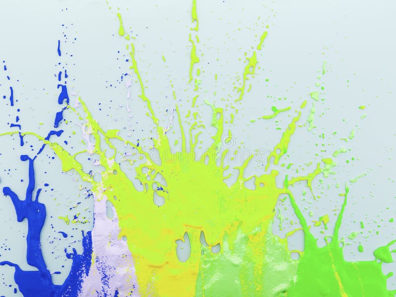 Volumetric Splashes of Bright Multi-colored Paints on a Light ...