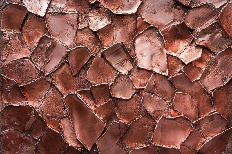 Volumetric Stucco Panel Ice Shards Matte Copper Art Stock Photos - Free ...