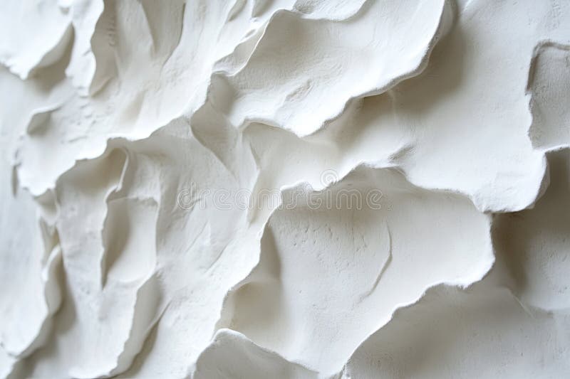 Volumetric Stucco Panel of Lava Textures in Satin Pearl. Art Stock ...