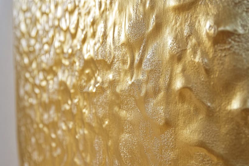Volumetric Stucco Panel of Rain Patterns in Satin Gold. Art Stock ...