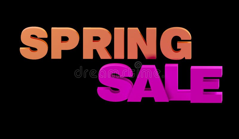 Spring Sale - Text Effect Template with 3d Type Style and Bold Text ...