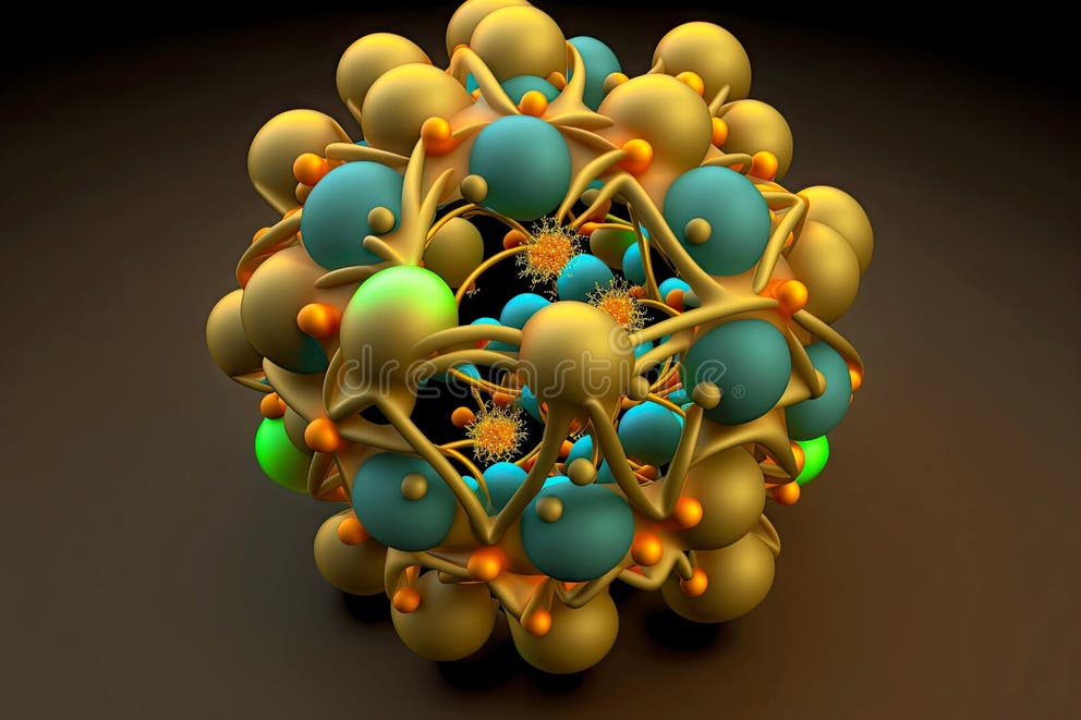 Volumetric Three-dimensional Model Atom Orbit with Protons and Neutrons ...
