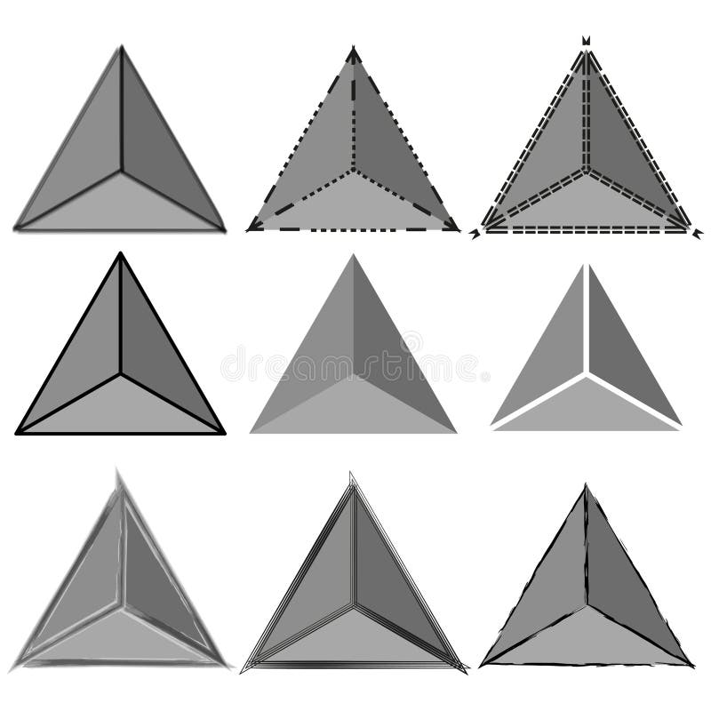 Volumetric Triangles in Hipster Style. Diamond Triangle Shape ...