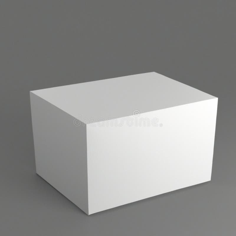 Voluminous Blank White Box with Shadow on a Gray Background. Free Space ...