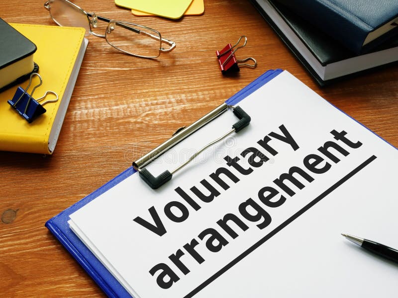 Voluntary Arrangement is Shown on the Photo Using the Text Stock Photo ...