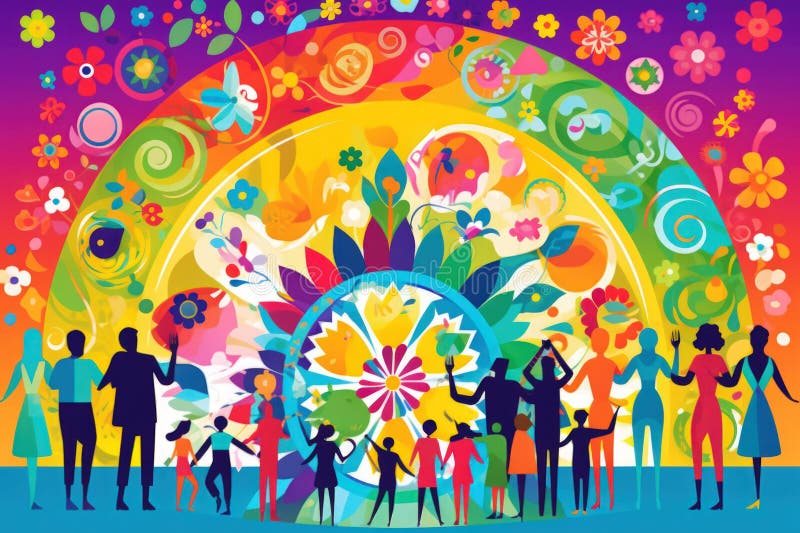 Voluntary Community Service - Generative AI Stock Illustration ...