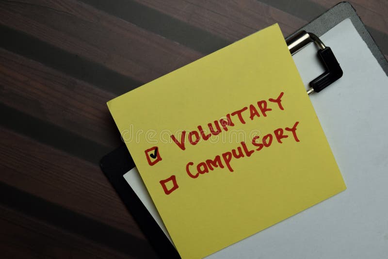 Voluntary Compulsory Concept Stock Image - Image of location, accident ...