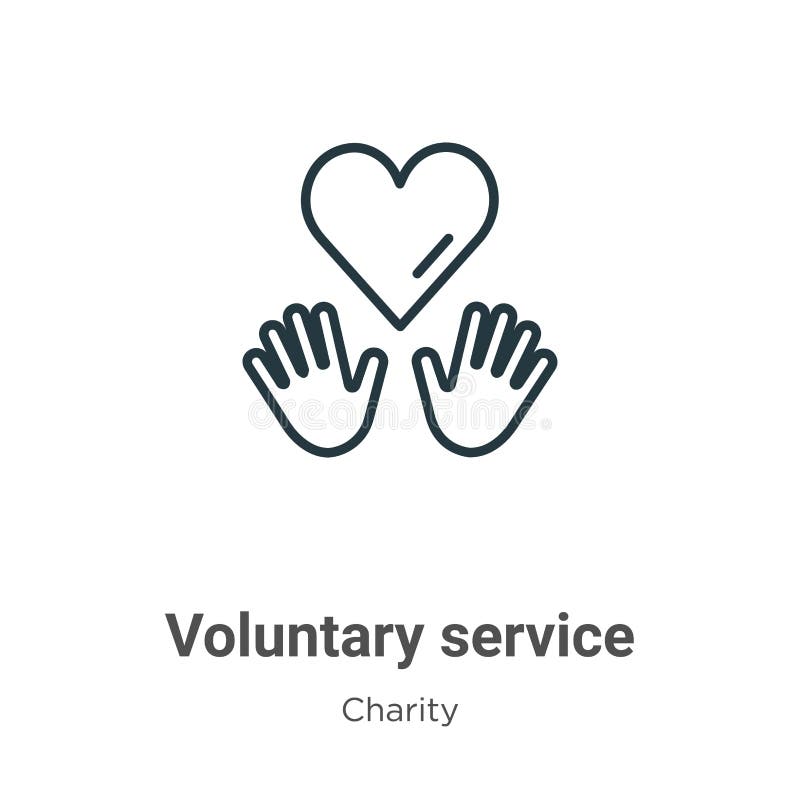 Voluntary Service Icon in Trendy Design Style. Voluntary Service Icon ...
