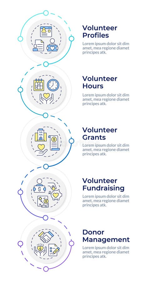 Volunteer Activity Tracking Infographic Vertical Sequence Stock ...