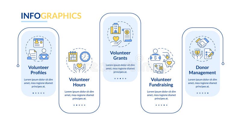Volunteer Activity Tracking Rectangle Infographic Vector Stock Vector ...