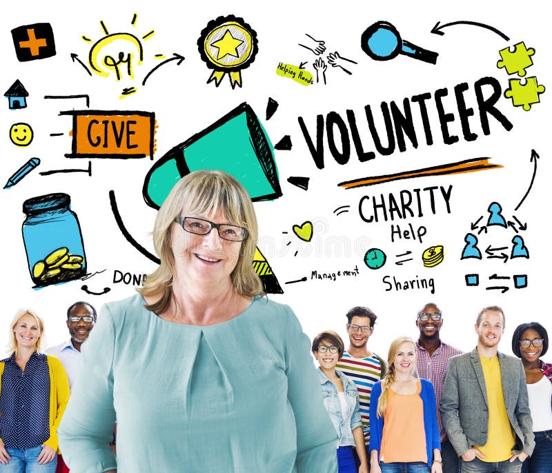 Volunteer Charity Relief Work Donation Help Concept Stock Image - Image ...