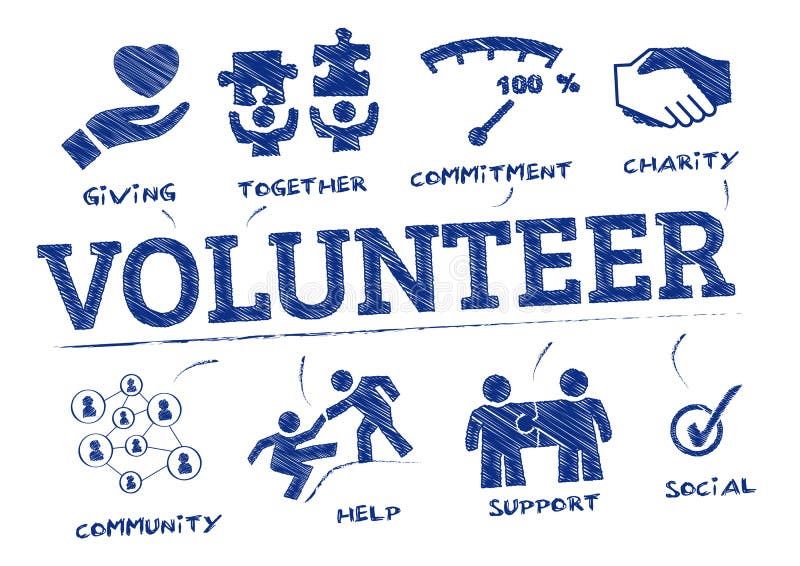 Volunteer concept doodle stock illustration. Illustration of commitment ...