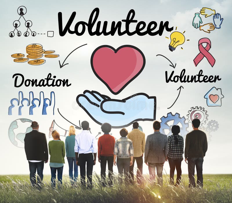 Volunteer Donation Welfare Helping Hand Concept Stock Image - Image of ...
