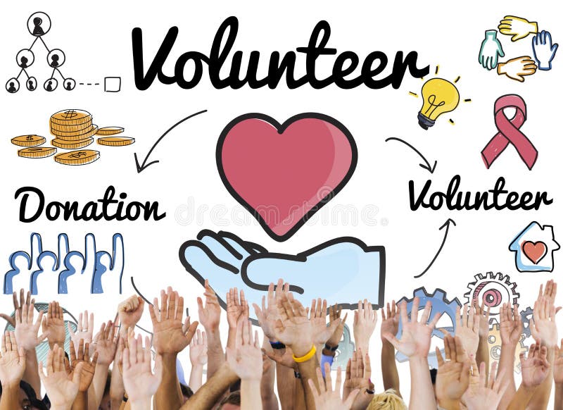 Volunteer Raised Hands Drawing Stock Photos - Free & Royalty-Free Stock ...