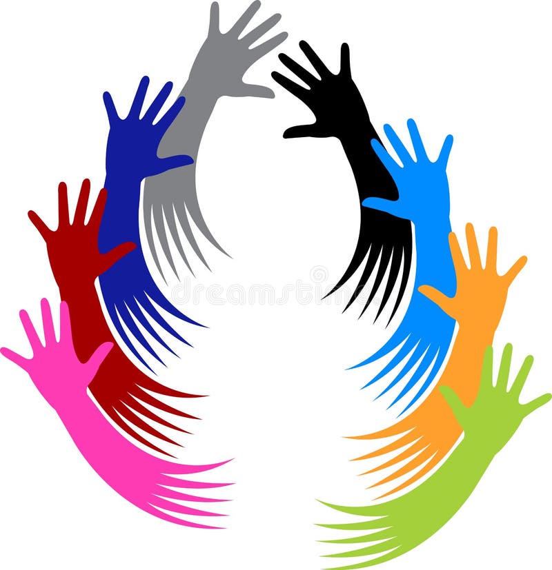 Volunteer hands stock vector. Illustration of color, action - 35119376